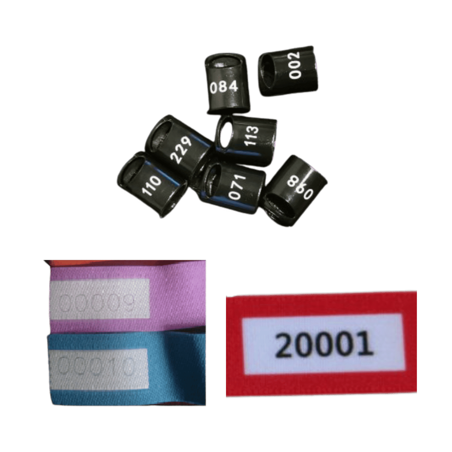 Numbered Fabric Wristbands