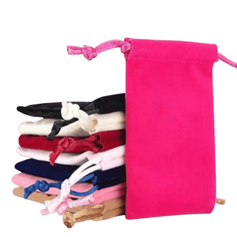 Custom Printed Velvet Gift Bags – Premium Drawstring Pouches